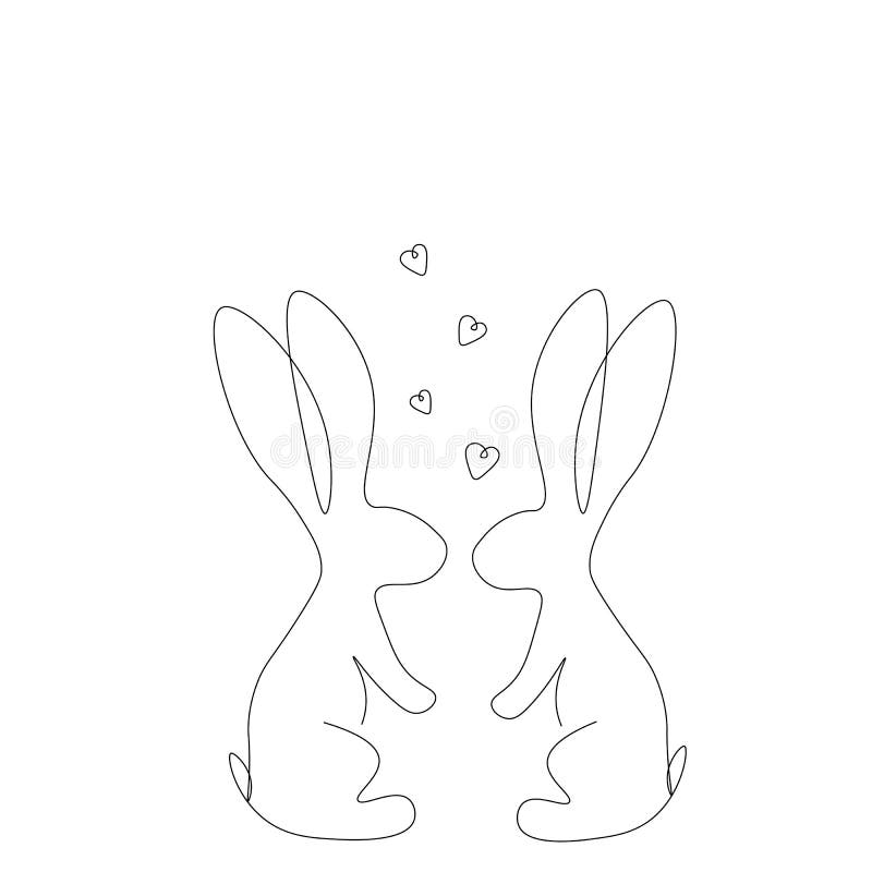 Bunny love heart design stock illustration. Illustration of bunny ...