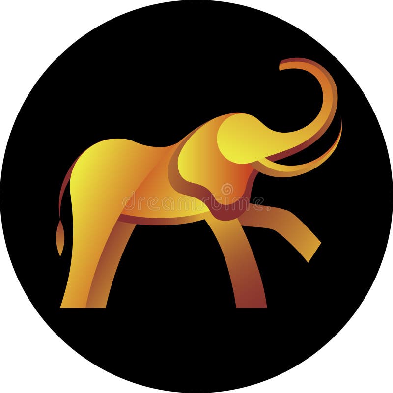 Elephant Emblem for Your Business Stock Vector - Illustration of ...
