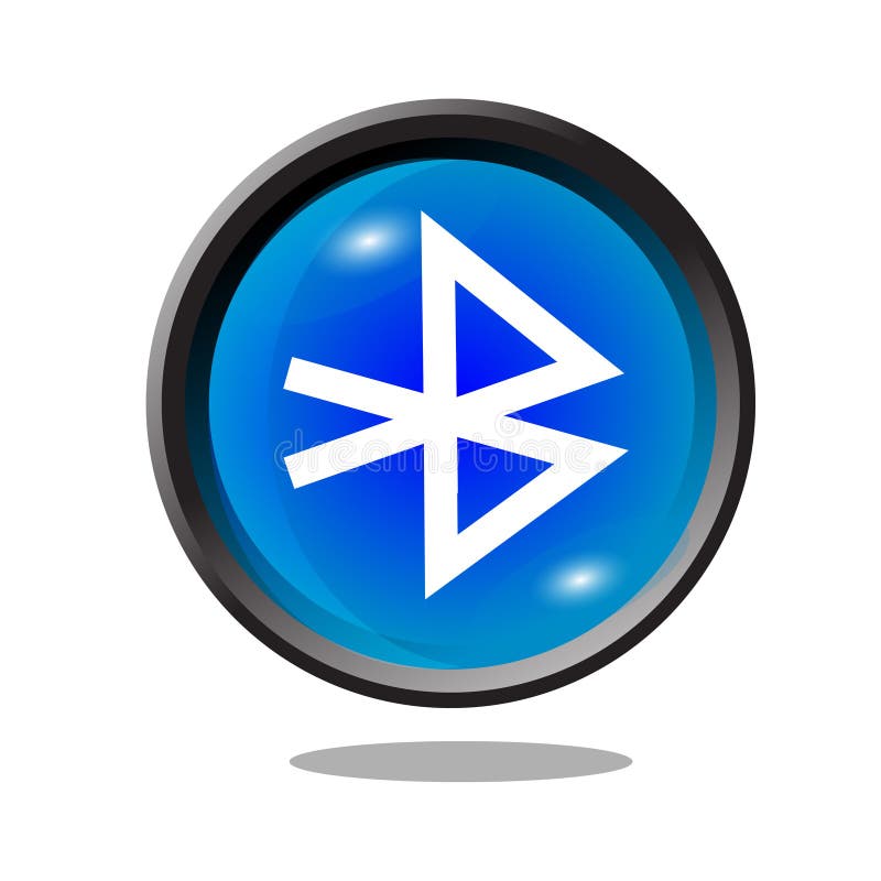 VECTOR ILLUSTRATION BLUETOOTH ICON BUTTON Editorial Photo ...
