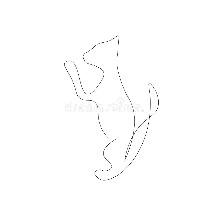 Cat line drawing. Vector stock vector. Illustration of nature - 192754055