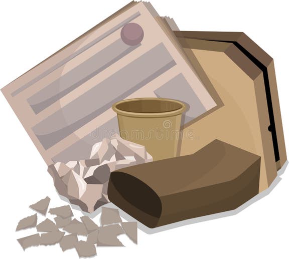 Organic Waste. Paper Trash. Ecology Stock Vector - Illustration of ...