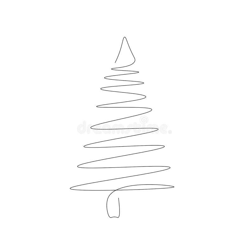 Christmas Tree One Line Drawing Stock Illustrations – 1,718 Christmas ...