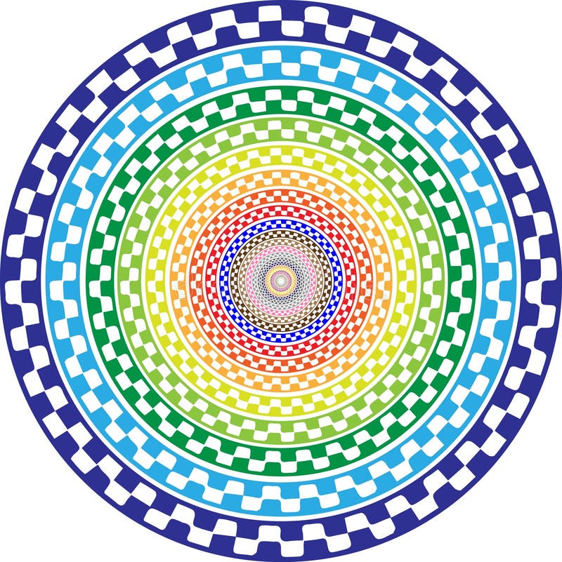 Abstract Colorful Circle Frame Design on White Stock Vector ...