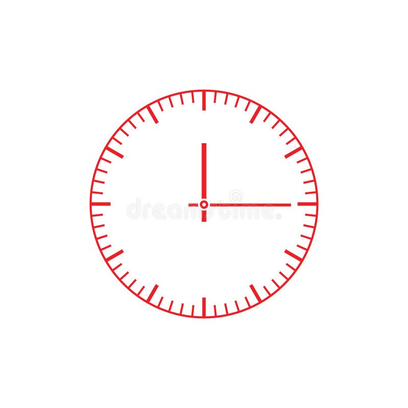 Time Icon, Clock Vector Isolated on White Background. Stock Vector ...