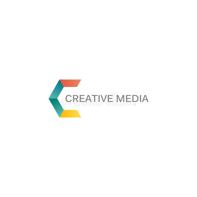 Creative Media Icon. Abstract Vector Media Letter C Logo. Stock ...