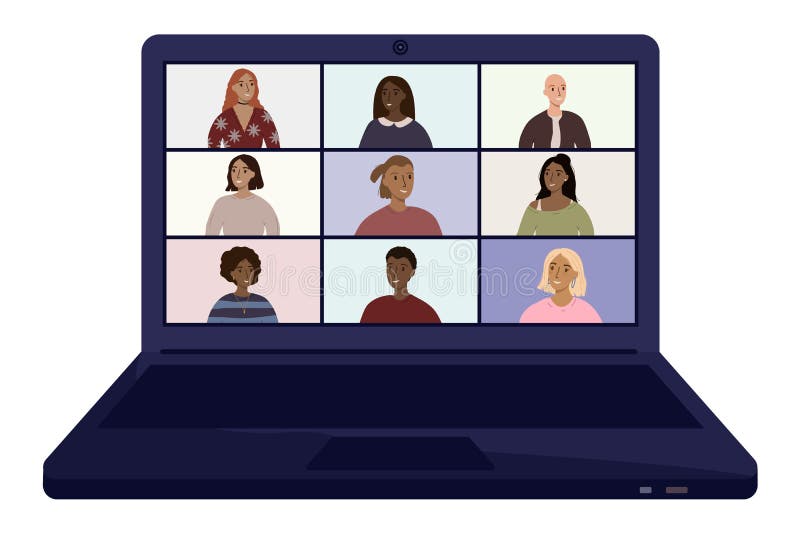 Video Conference Call. Web Communication Icon Stock Vector ...