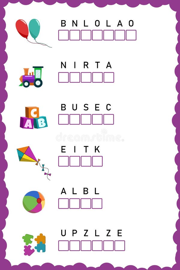 Put the Letters in the Correct Order. Fun Logic Puzzle Activity Sheet ...