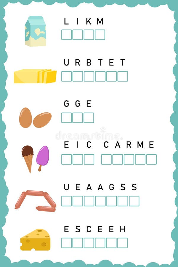 Put the Letters in the Correct Order. Fun Logic Puzzle Activity Sheet ...