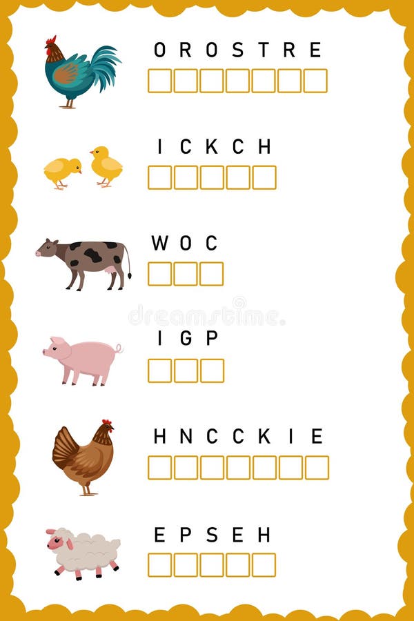 Put the Letters in the Correct Order. Worksheet for Education ...
