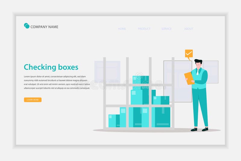 Illustration Vector Checking Boxes Concept Landing Page. Stock ...