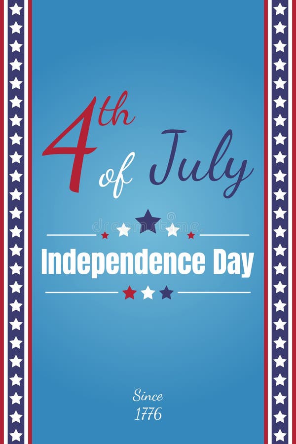 USA Independence Day Card. Independence Day. 4th of July Greeting Card ...