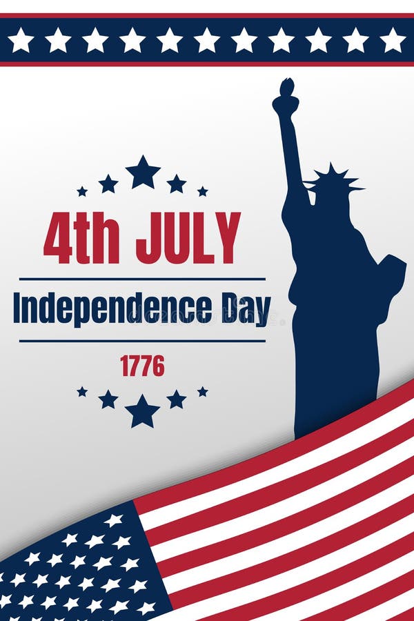 USA Independence Day Card. Independence Day. 4th of July Greeting Card ...