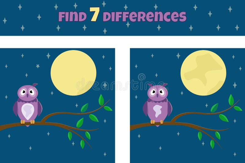 Find 7 Differences. Find the Differences. Educational Game for Children ...
