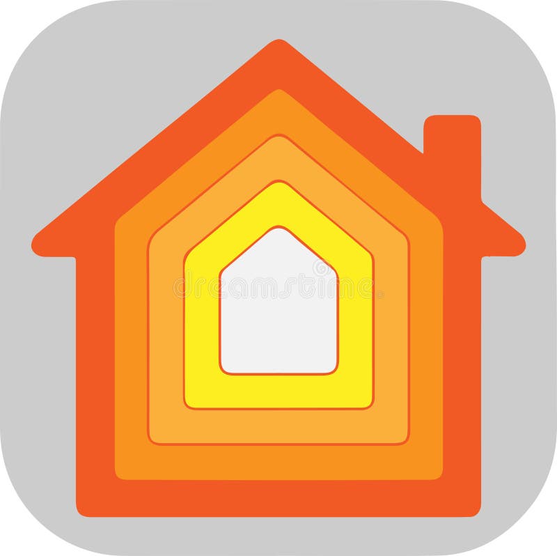 Vector Home App Icon Design on White Stock Vector - Illustration of ...