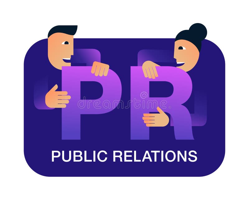 PR - Public Relations Concept Stock Vector - Illustration of letter ...