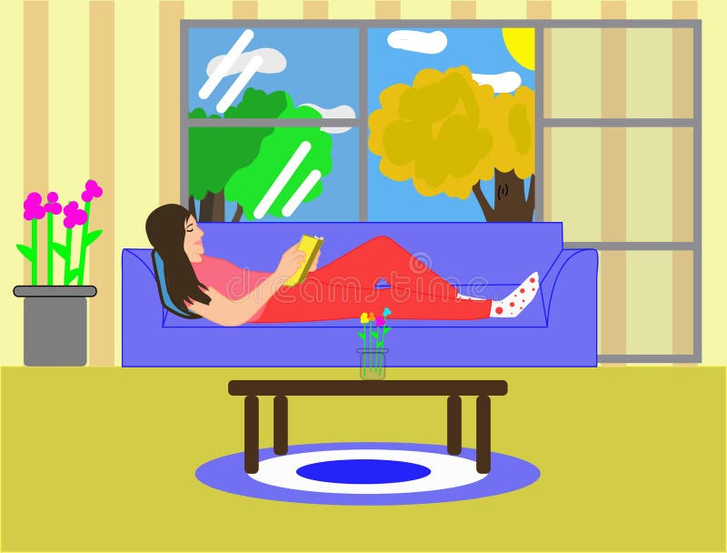 Reclining Girl Stock Illustrations – 187 Reclining Girl Stock ...