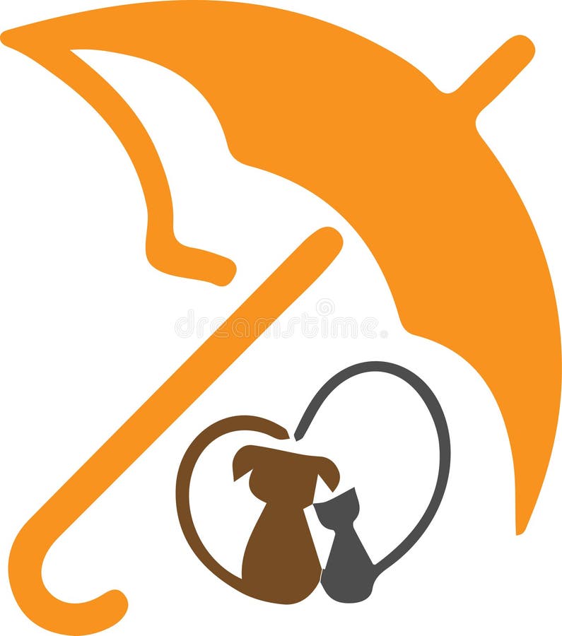 Abstract Pet Insurance Logo Design on White Stock Vector - Illustration ...