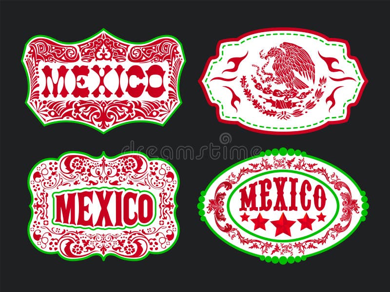 Mexico Label Emblem Vector Master Collection Design. Stock Vector ...