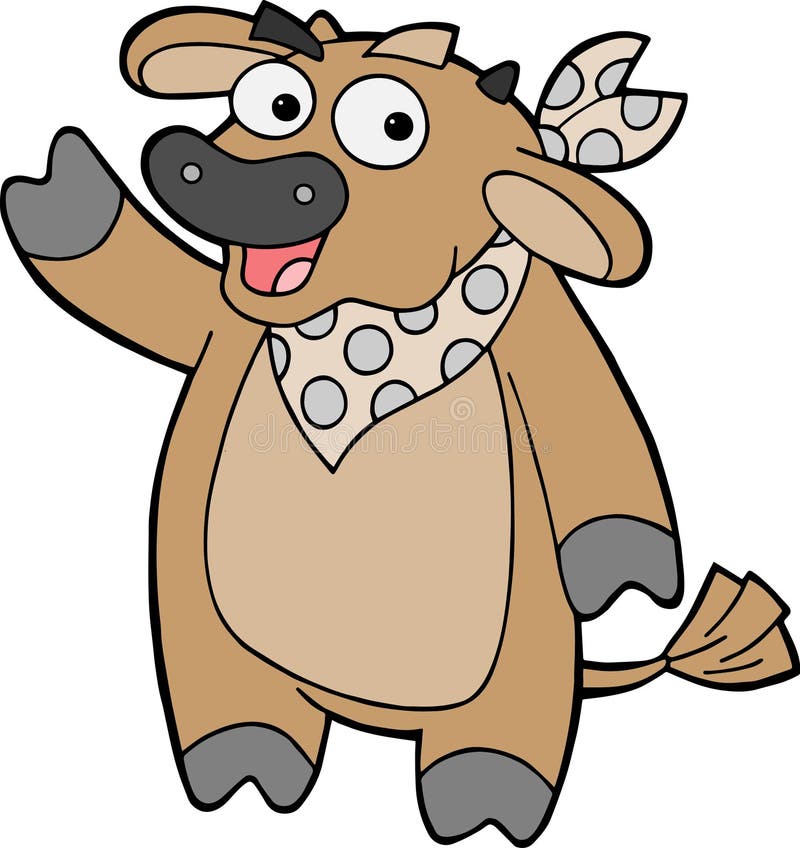 Speaking Cow Design on White Stock Vector - Illustration of isolated ...