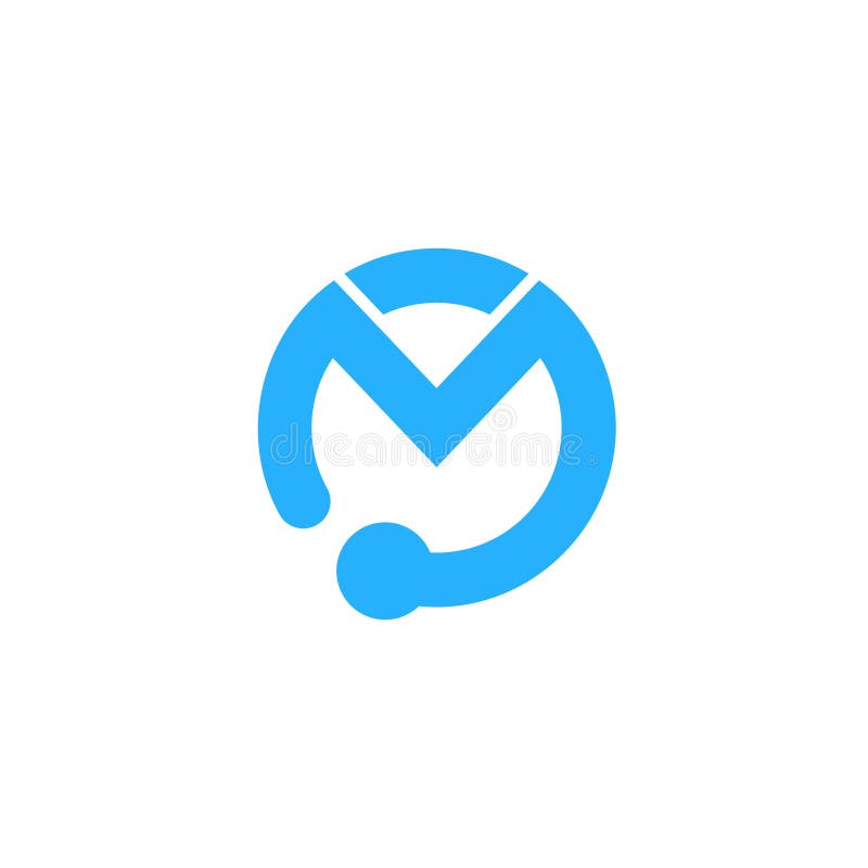 Letter M Blue Circle Logo Stock Illustrations – 1,224 Letter M Blue ...