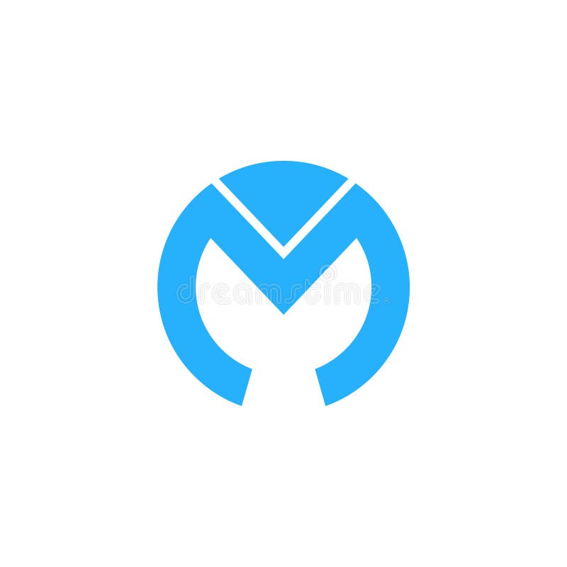 Letter M Circle Initial Logo Design Template. Minimal Letter M Monogram ...