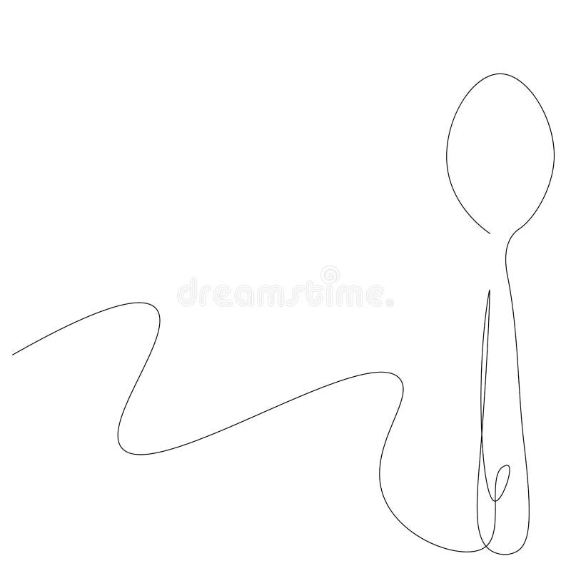 Plastic Spoon Line Drawing Stock Illustrations – 276 Plastic Spoon Line ...