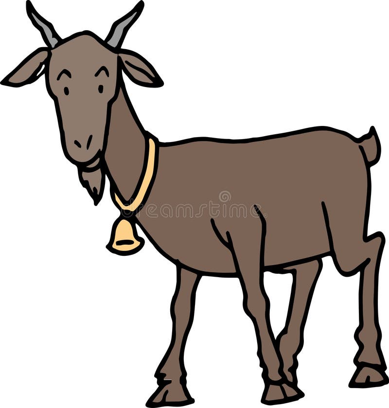 Vector Goat Illustration on White Stock Vector - Illustration of goat ...
