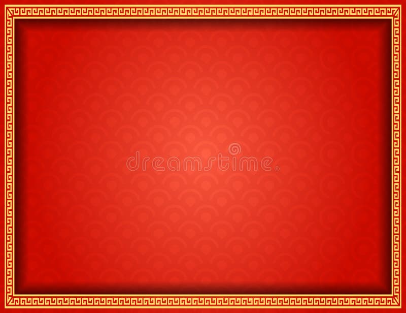 Chinese Traditional Background, the Great Wall Style Frame Stock Vector ...