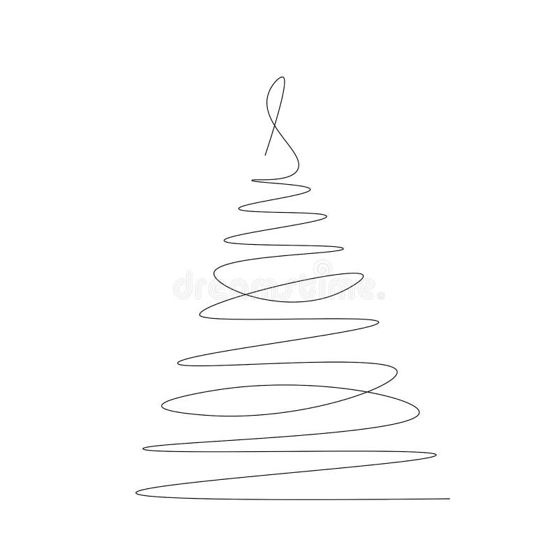 Christmas Tree Line Drawing Stock Illustrations – 39,463 Christmas Tree ...