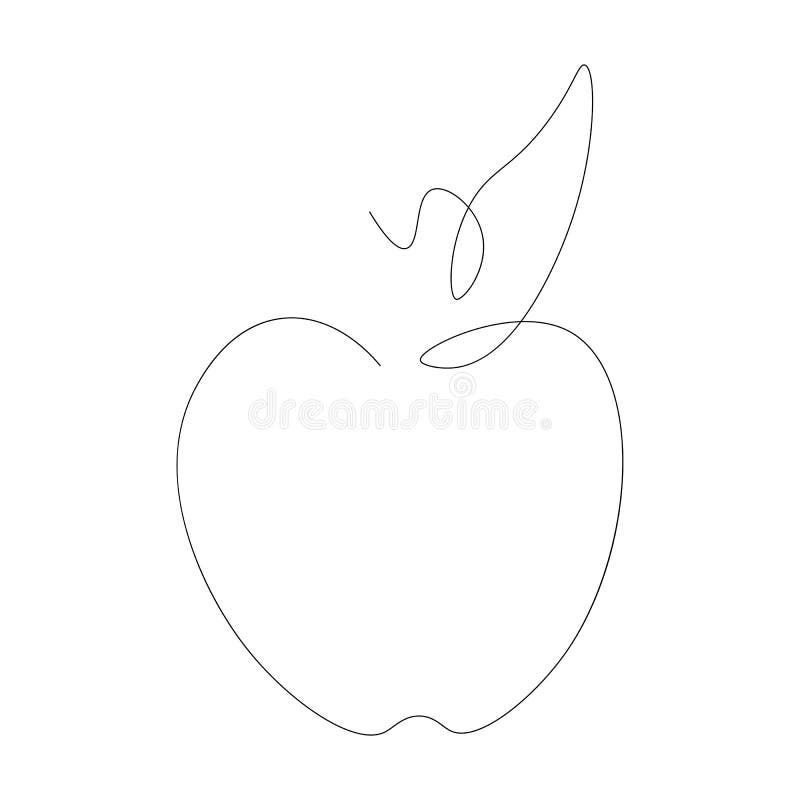 Apple Continuous Line Drawing Stock Illustrations – 626 Apple ...
