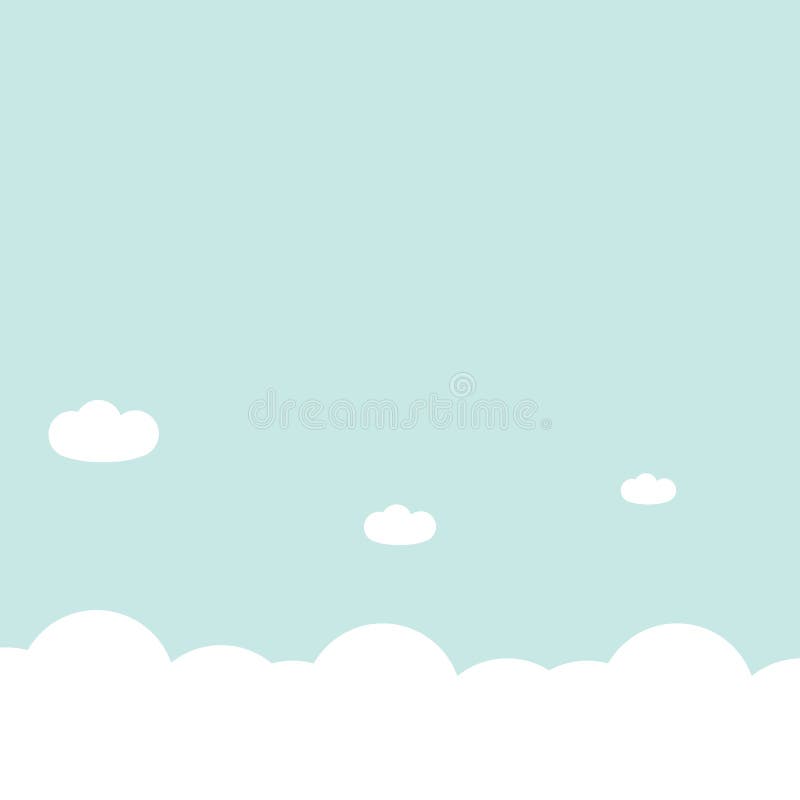 Sky Blue Background with White Clouds Design Vector Stock Vector ...