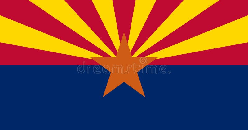 National Flag of Arizona. Vector Illustration, Vector of Arizona Flag ...
