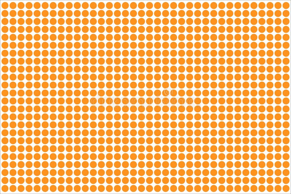 Orange Bullets Pattern Background, Orange Circle Symbols Arranged on ...