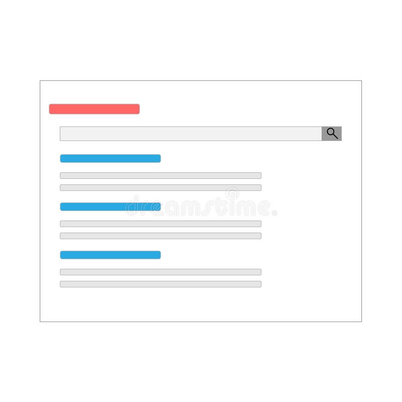 Search Engine Concept, Vector Illustration Stock Vector - Illustration ...