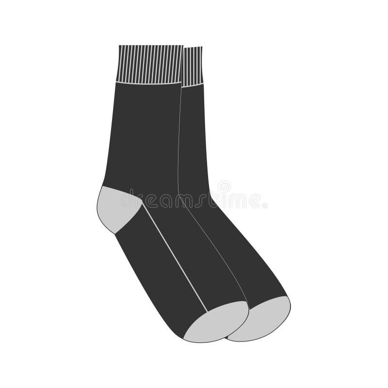 Pair of Socks Icon, Vector Illustration Stock Vector - Illustration of ...