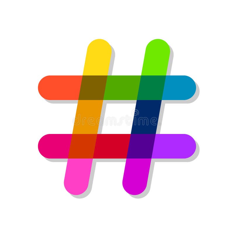 Colorful Hashtag Sign, Vector Illustration Stock Vector - Illustration ...