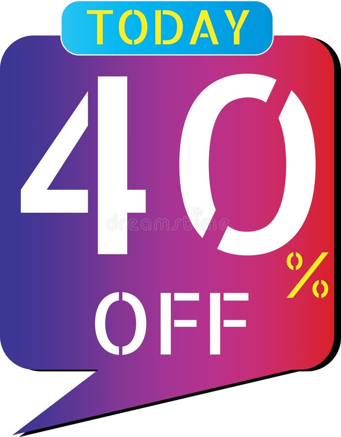 40 OFF Sale Discount Banner. Discount Offer Price Tag. Special Offer ...
