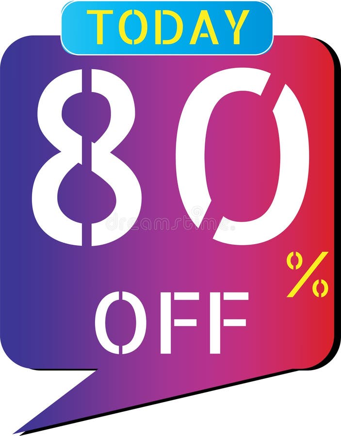 80 OFF Sale Discount Banner. Discount Offer Price Tag. Special Offer ...