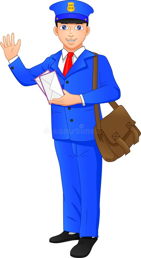 Post officer cartoon stock vector. Illustration of office - 195466672