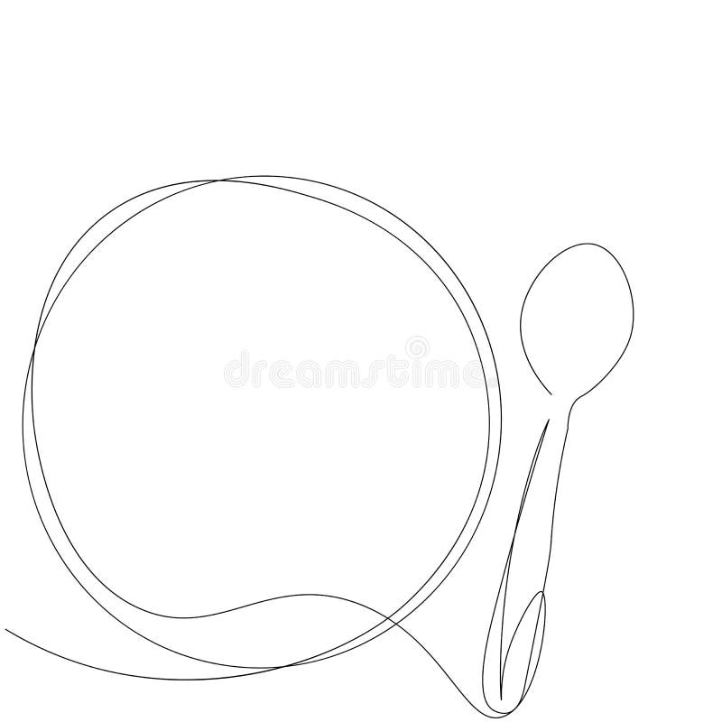 Plastic Spoon Line Drawing Stock Illustrations – 276 Plastic Spoon Line ...