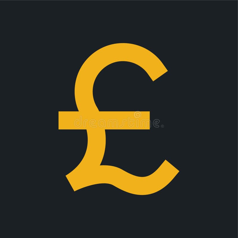 Pound Currency - Flat Color Image. Stock Vector - Illustration of flat ...