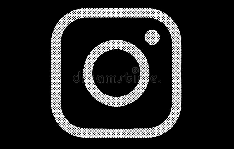 Black Instagram Icon Vector