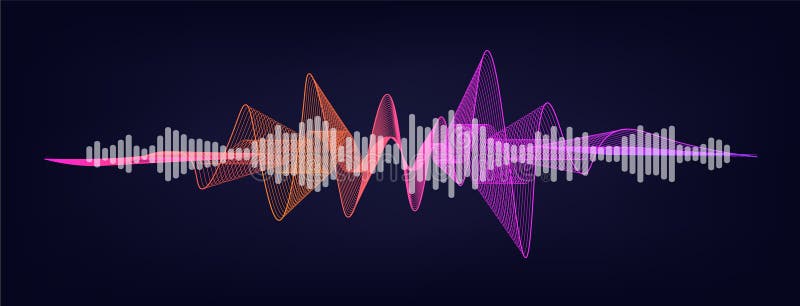 Volume Sound Wave with Equalazer Stock Vector - Illustration of power ...