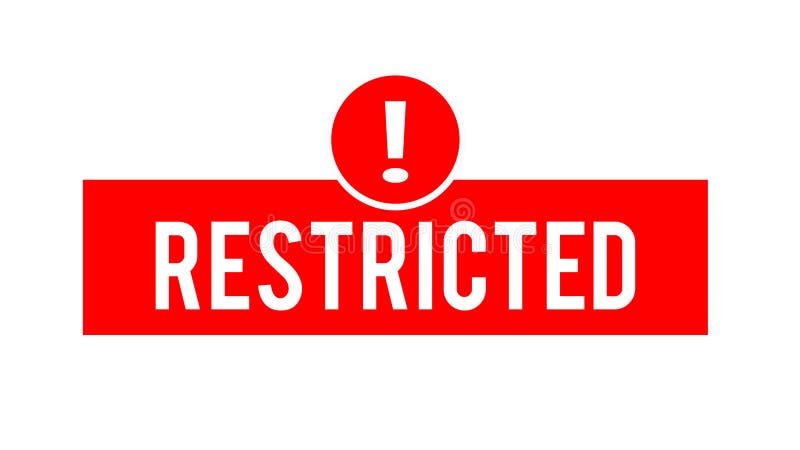 Restricted Sign Stock Illustrations – 24,466 Restricted Sign Stock ...