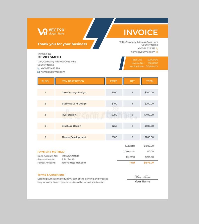 Business man and invoice stock illustration. Illustration of present ...