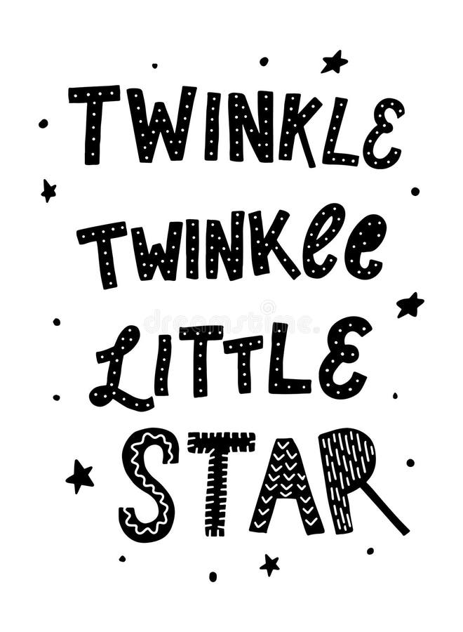 Cute Hand Lettering Quote for Nursery Room Decor Stock Vector ...