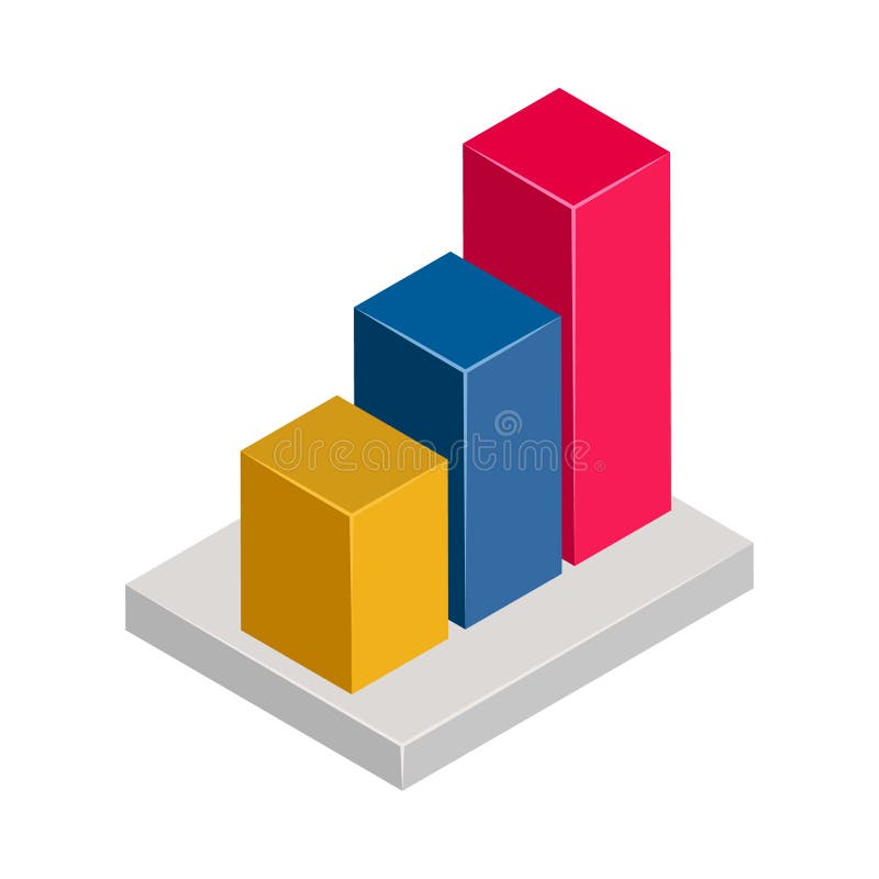 Chart - Isometric 3D Illustration. Stock Illustration - Illustration of ...