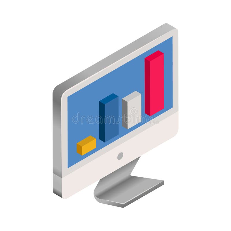 Monitor - Isometric 3D Illustration. Stock Illustration - Illustration ...