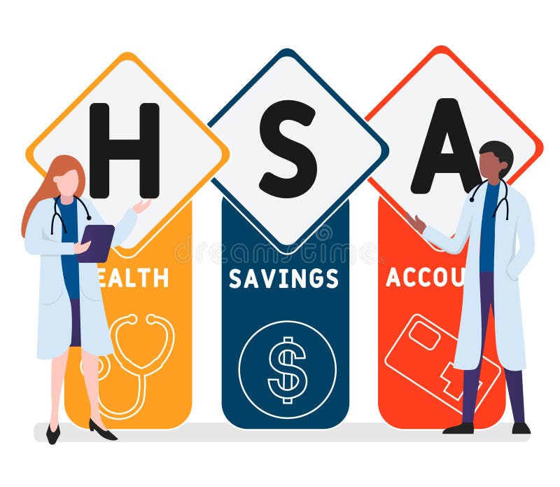 Flat Design with People. HSA - Health Savings Account Acronym, Medical ...