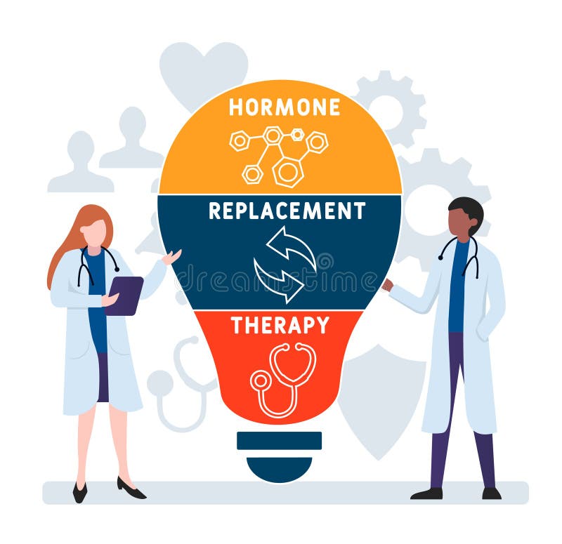 HRT - Hormone Replacement Therapy Acronym Stock Vector - Illustration ...